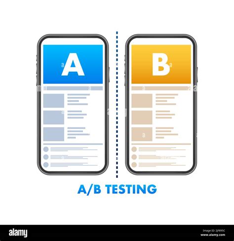 Ab Testing Split Test Bug Fixing User Feedback Homepage Landing Page Template Vector Stock