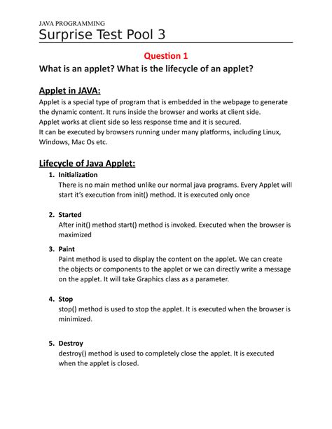 Java St Pool 3 Java Mcqs To Help You In Future Exams And Practice More And More Surprise