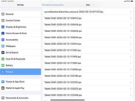 Ipad Os Crash Logs Tablet Command
