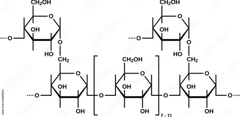 Glycogen Structural Formula Vector Illustration Stock Vector Adobe Stock