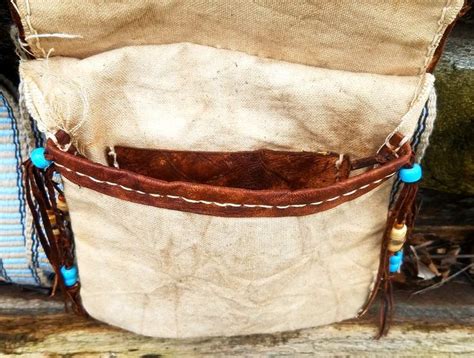 Canvas Possibles Bag With Deer Hide Flap Etsy Bags Deer Hide