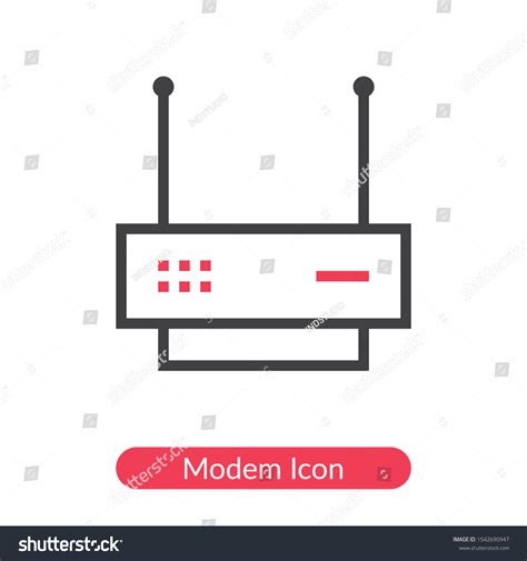 Simple Modem Outline Icon Vector Illustration Stock Vector Royalty Free 1542690947 Shutterstock