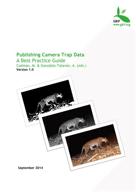 Pdf Publishing Camera Trap Data A Best Practice Guide