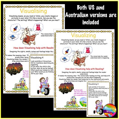 Reading Strategies Tasks For Visualisation Australian Teachers Marketplace