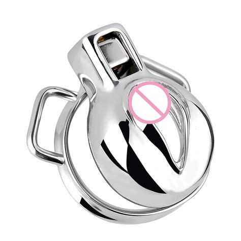 Metal Clit Chastity Cage With Strap Pussy Shape Chastity Belt For Men