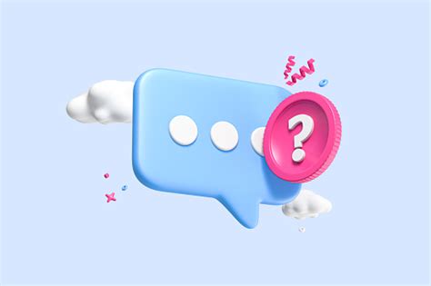 물음표가 있는 3d 메시지 말풍선 Faq 기호 개념입니다 도움과 지원이 제공되는 챗봇 온라인 설문 조사 파란색 배경에 격리된