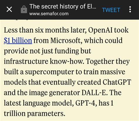 Semafor Reports That Gpt 4 Has 1 Trillion Parameters Crosspost Of