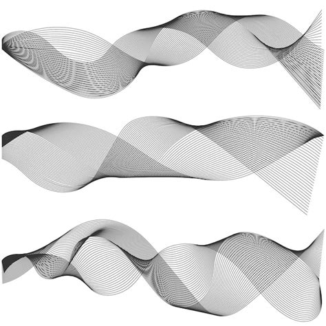 Premium Vector Multiple Waves Abstract Wavy Stripes Design Elements Created Using Blend Tool