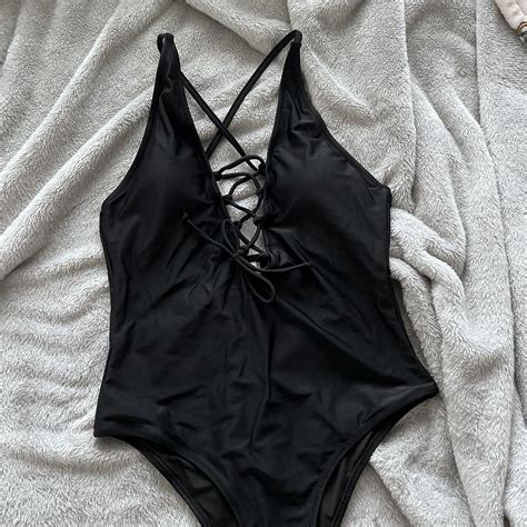 Black One Piece Swimsuit Never Worn No Tags But Has Depop