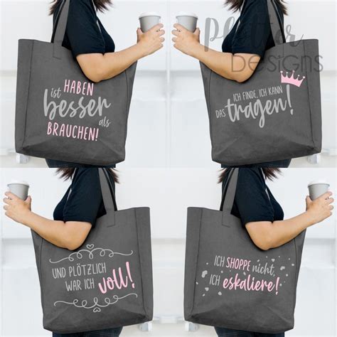 Plotterdatei Taschen Texte 4 Stk Von Plotterdesignsch Plotterdatei Taschen Bedrucken