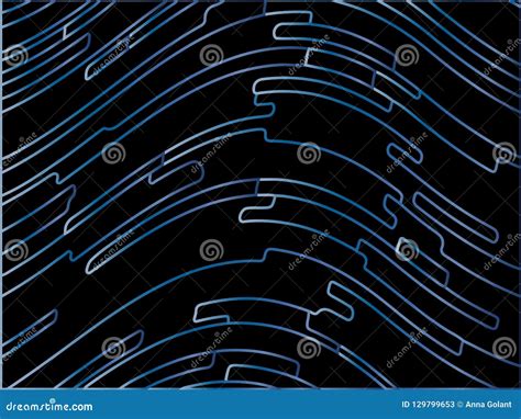 Abstract Pattern Texture With Wavy Curves Lines Optical Art Background Stock Vector
