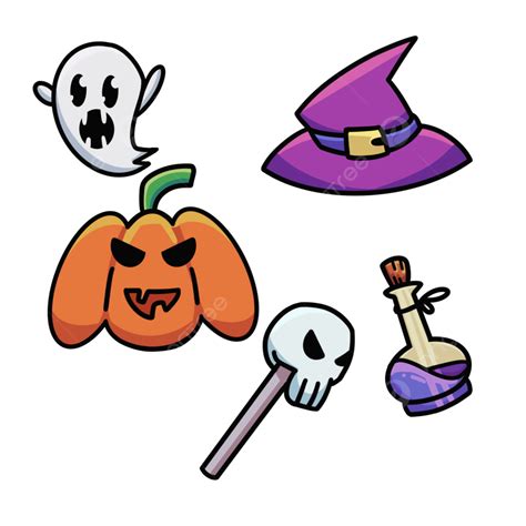 귀여운 할로윈 스티커 세트 할로윈 스티커 인쇄 가능한 스티커 세트 Png 일러스트 및 Psd 이미지 무료 다운로드 Pngtree