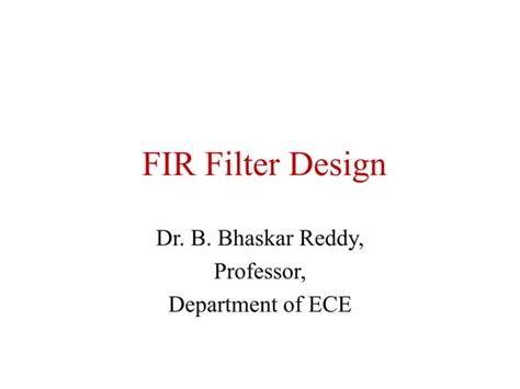 fir filter design pptx