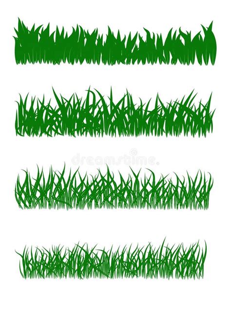 Green Grass Set In Vector Stock Vector Illustration Of Land 99755053