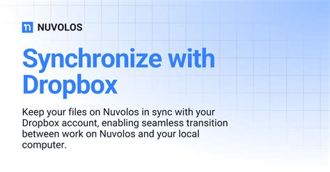 Synchronize With Dropbox Nuvolos