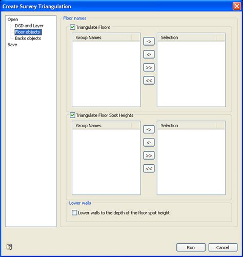Vulcan Survey Ug Survey Create Survey Triangulation Floor Objects