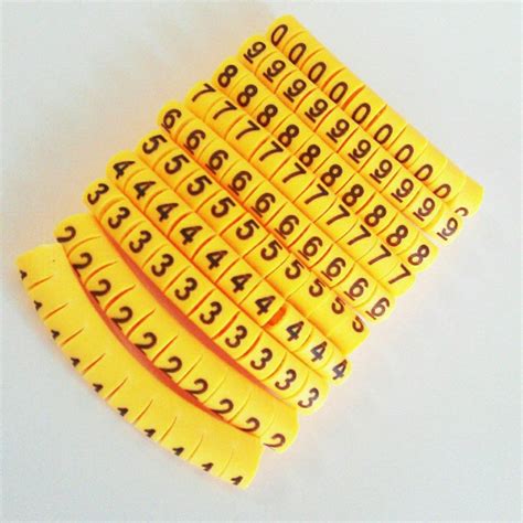Yellow Pvc Numbering Ferrules T Type Rs 4 Packet Reliable Power Control Id 22153195455