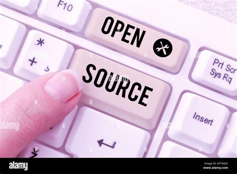 Text Caption Presenting Open Source Internet Concept Contains The Source Code That Can Be