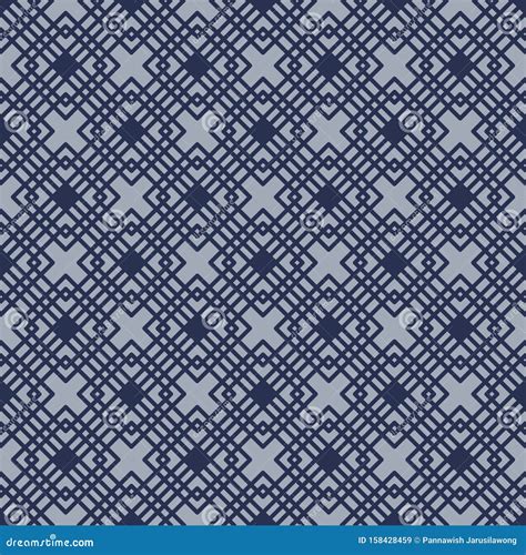 Japanese Overlapping Square Seamless Pattern Stock Vector