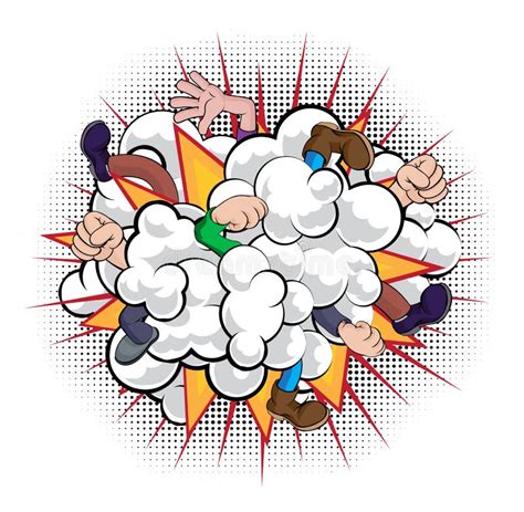 Cartoon Comic Book Fight Dust Cloud Stock Vector Image 71218410