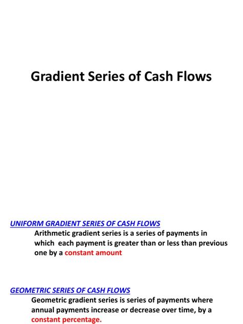 Arithmetic And Geometric Gradient Pdf Money Economies