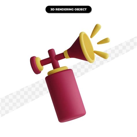 Premium Psd Air Horn 3d Rendering Illustration
