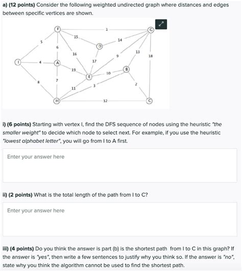Solved A Points Consider The Following Weighted Chegg