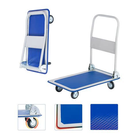 Buy Fadidio Dolly Cart Platform Truck 660lbs Folding Foldable Push Cart Dolly Flatbed Dolly