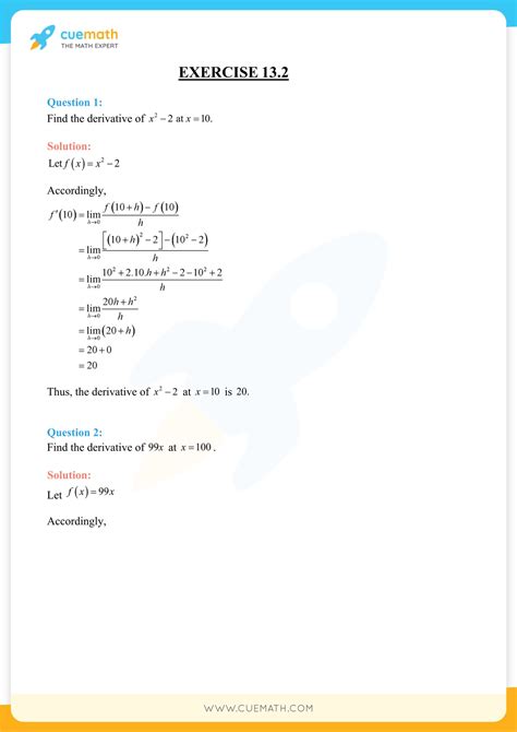 Ncert Solutions For Class 11 Maths Chapter 13 Exercise 13 2 Download Free Pdf