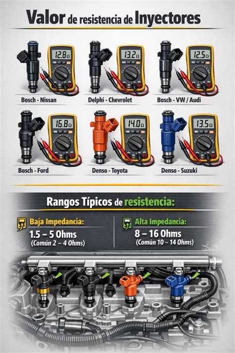 Mecánica 🔧🚗 Valor De Resistencia De Los Inyectores 🚗🔧 Esta Imagen