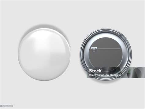 빈 핀 배지 모형 템플릿입니다 기념품 자석 배지 핀 버튼 둥근 플라스틱 핀 엠블럼 자원 봉사자 라벨 3d 렌더링 기념품에 대한 스톡 사진 및 기타 이미지 Istock