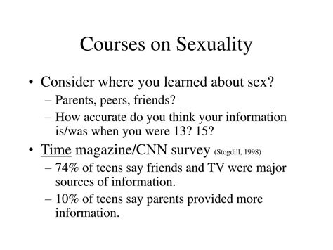 PPT Chapter Why A Course In Human Sexuality PowerPoint Presentation ID