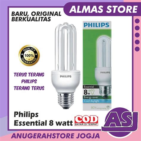 Jual Lampu Philips Philip Essential W W Watt Watt Nyala Putih Terang Lampu Jari Philips