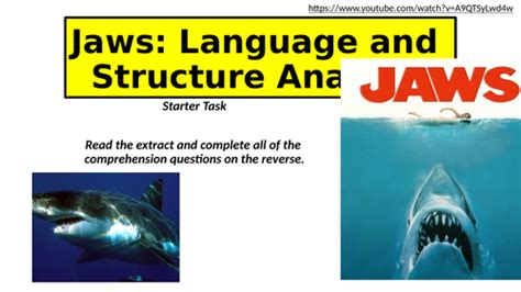 Jaws An Aqa Language Paper 1 Resource Bundle Teaching Resources