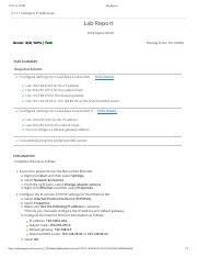 Configuring IP Addresses Lab Report Course Hero