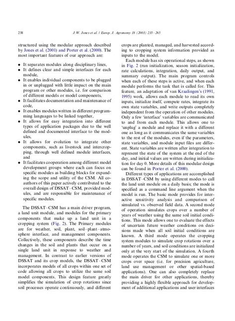 The Dssat Cropping System Model