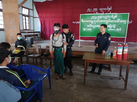 ဟိုပင်မြို့အခြေခံပညာအထက်တန်းကျောင်း၌ မီဘေးအန္တရာယ်ကြိုတင်ကာကွယ်ရေး အသိပညာပေးဟောပြောခြင်းနှင့် လက