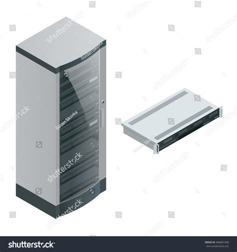 Isometric Modern Web Network Internet Telecommunication Stock Vector