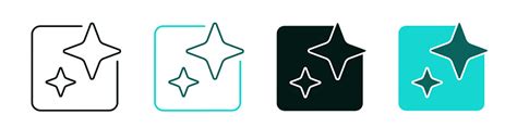 제너레이티브 Ai 아이콘입니다 웹 또는 앱에 대한 별과 사각형 로고 생성된 기호입니다 Ai 생성 버튼을 클릭합니다 인공 지능 기술 텍스트 생성 Ai 애플리케이션 인공 지능