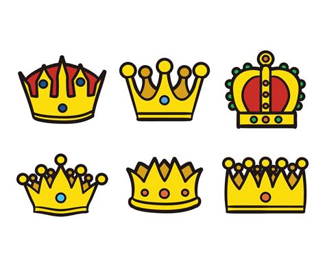 Cartoon Crown Vector Vector Art And Graphics