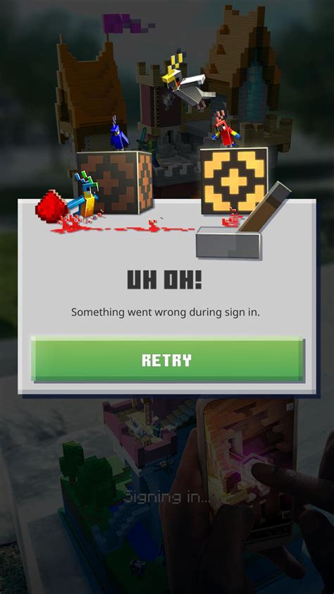 Cant Sign In Game Crashes Shortly After R Minecraft Earth