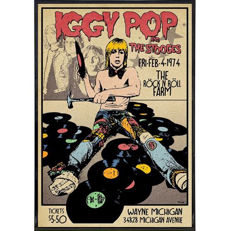 Iggy Pop And The Stooges 1974 Poster Print The Original Underground
