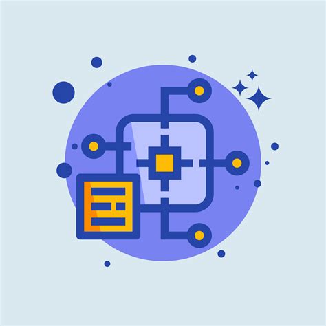 Machine Learning Flat Illustration Artificial Intelligence Signs Vector Illustration
