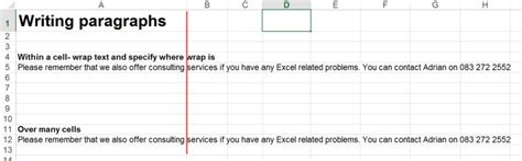 Write Paragraphs In Excel Intermediate Excel AuditExcel Co Za