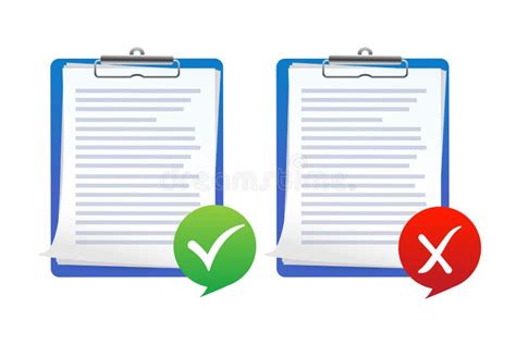 Flat Approved Rejected Document For Report Design Vintage Vector