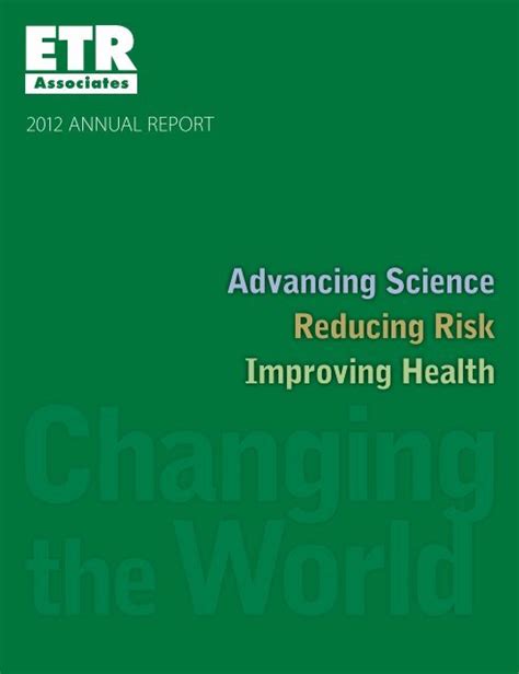 Download Our Annual Report Pdf Etr Associates