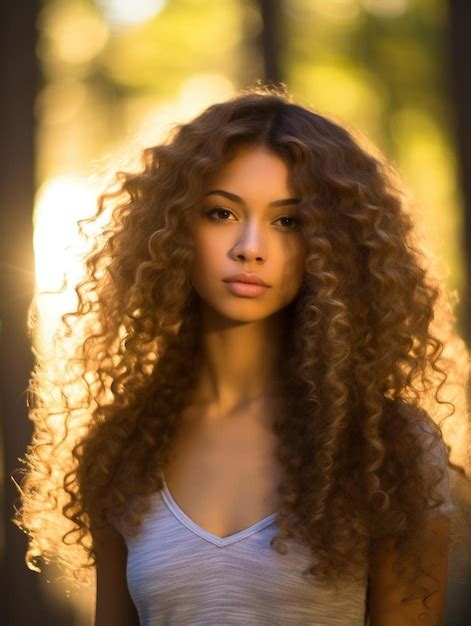 Premium Ai Image Portrait Photo Of Kenyan Teenage Female Curly Hair