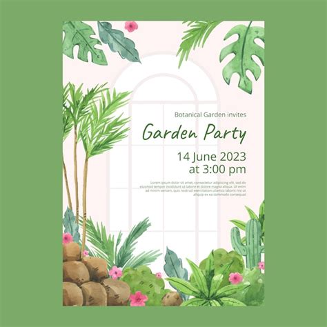 식물원 포스터 디자인 서식 파일 무료 벡터