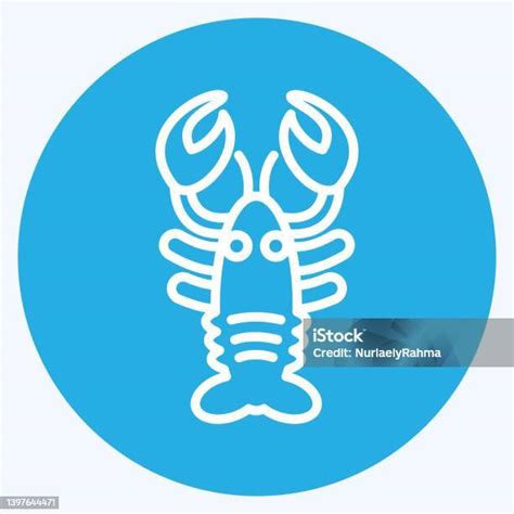 아이콘 랍스터 고기에 적합합니다 파란 눈 스타일 편집 가능한 간단한 디자인 디자인 템플릿 벡터 간단한 그림 갈고리 발톱에 대한 스톡 벡터 아트 및 기타 이미지 Istock
