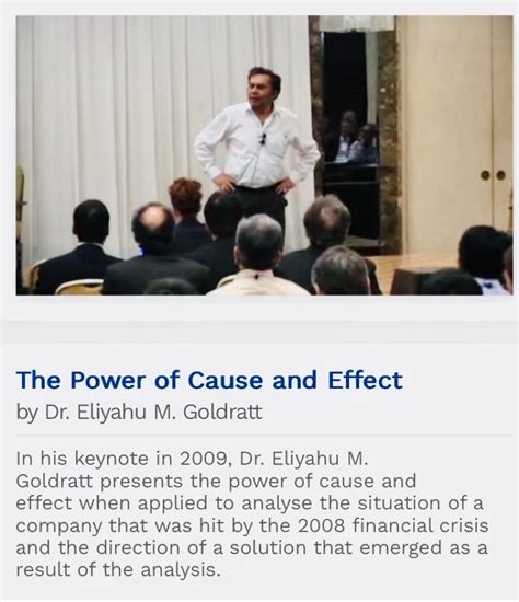 Toc Toc Tv On Linkedin Goldratt Theoryofconstraints Causeandeffect